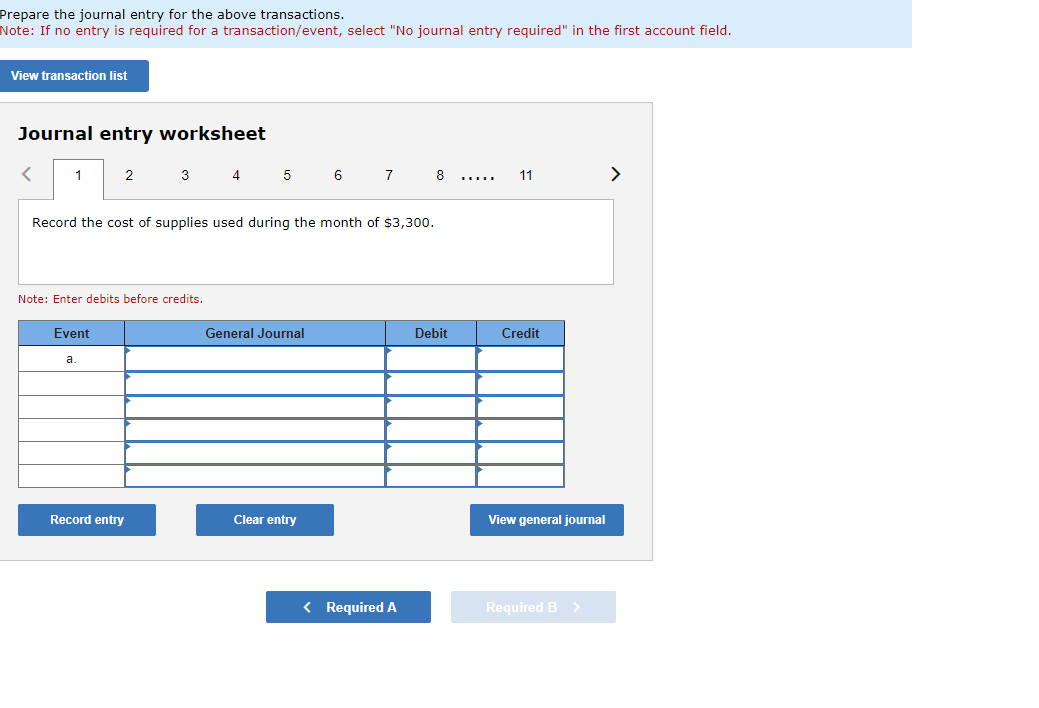Solved Exercise 4-11 (Algo) Record transactions and | Chegg.com