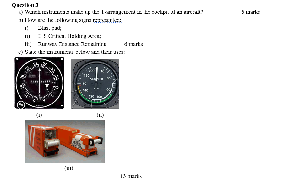 Solved 6 marks Question 3 a) Which instruments make up the | Chegg.com