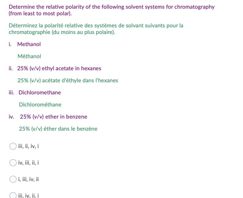 Solved Determine the relative polarity of the following | Chegg.com