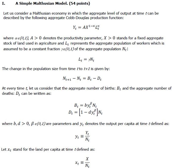 Solved a. Write down the per capita production function at | Chegg.com