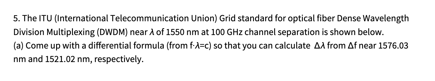 Solved 5. The ITU (International Telecommunication Union) | Chegg.com