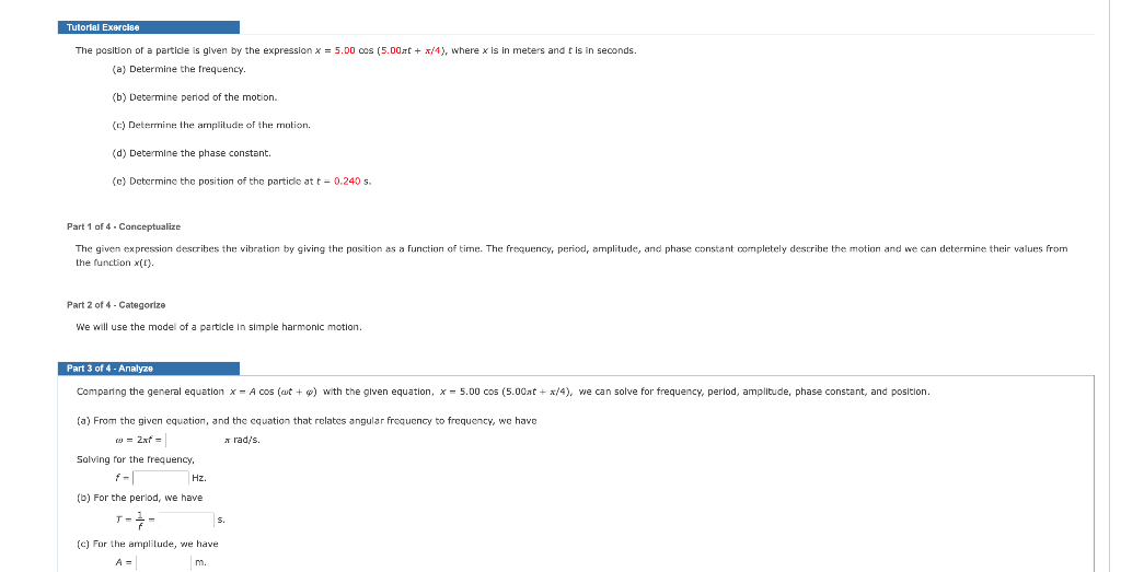 Solved The position of a particle is given by the expression | Chegg.com