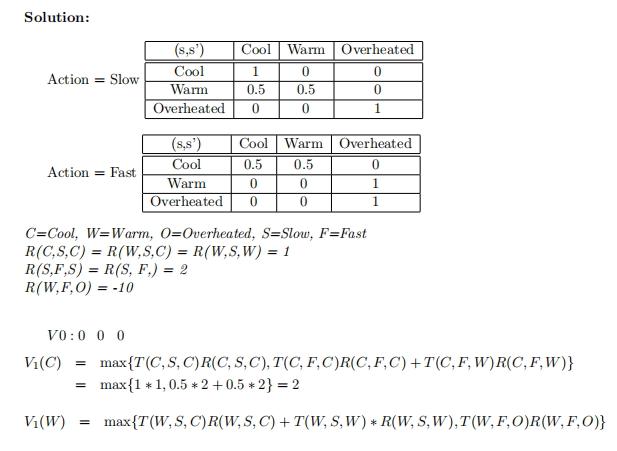 Hello, I am learning value iteration in a AI course. | Chegg.com