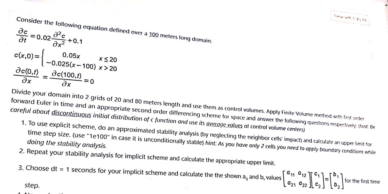 Solved 22c дх2 Consider the following equation defined over | Chegg.com