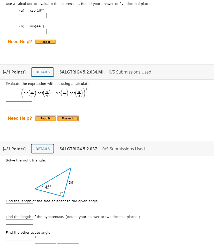 Solved Use a calculator to evaluate the expression. Round | Chegg.com