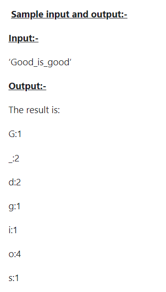 Solved Write a Python program to find occurrence of each | Chegg.com