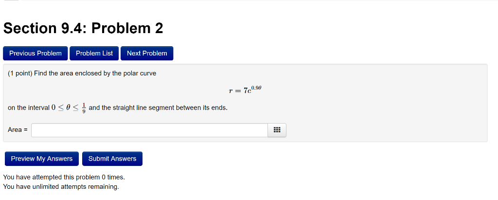 Solved Section 9.4: Problem 2 Previous Problem Problem List | Chegg.com