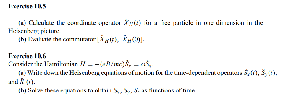 Solved Exercise 10.5 (a) Calculate the coordinate operator | Chegg.com
