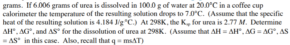Solved Urea is a solid that has the molecular formula CH4N2O | Chegg.com