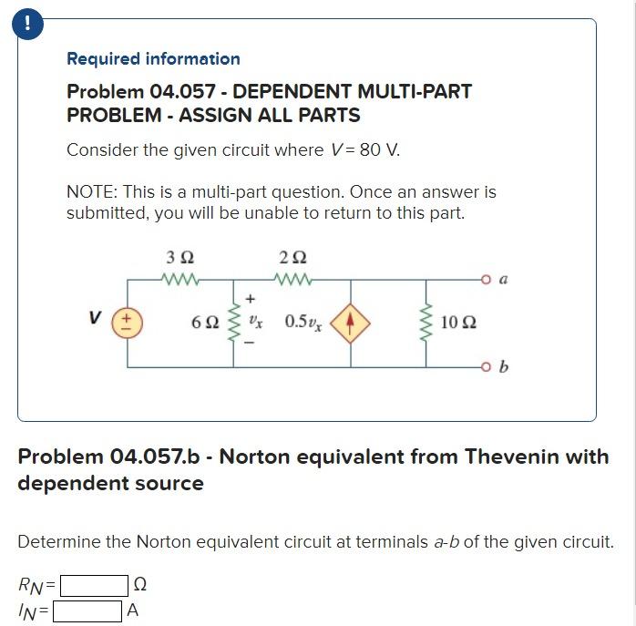 Solved ! Required information Problem 04.057 - DEPENDENT | Chegg.com