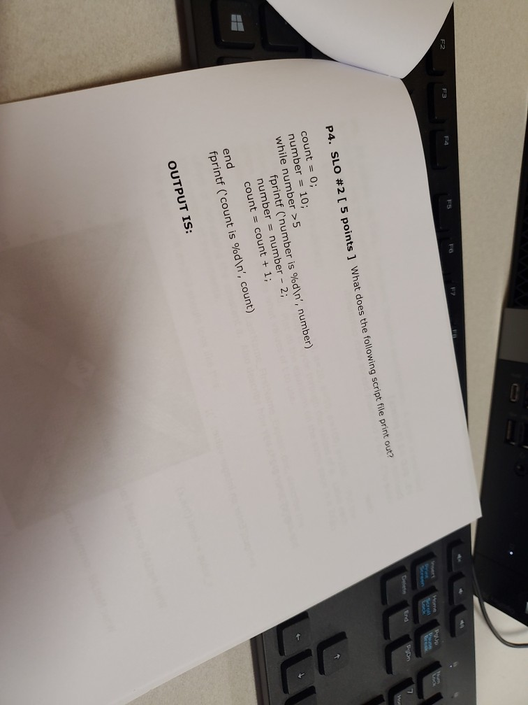 Solved De En Doo P4. SLO #2 [ 5 points ] What does the | Chegg.com