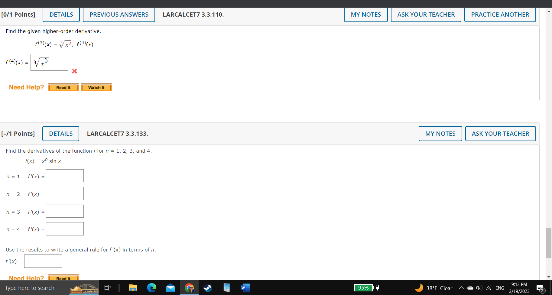Solved Find the given higher-order derivative. | Chegg.com