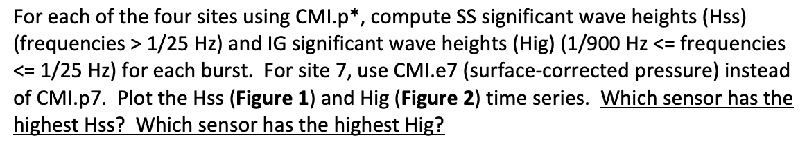 For each of the four sites using CMI.p*, compute SS | Chegg.com