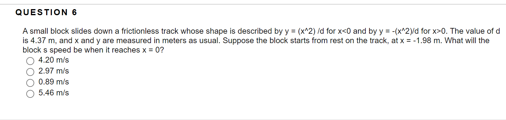 Solved A small block slides down a frictionless track whose | Chegg.com
