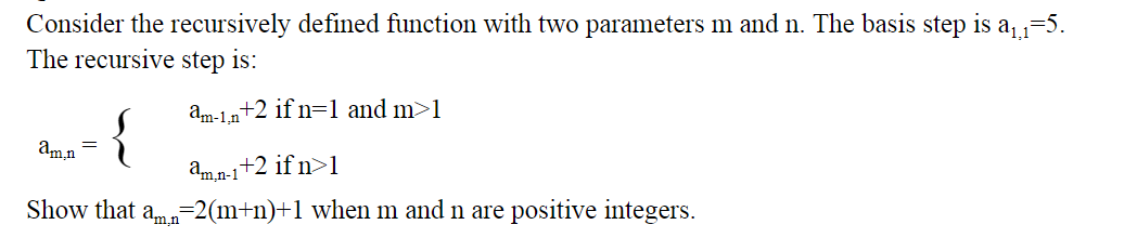 Solved Consider the recursively defined function with two | Chegg.com