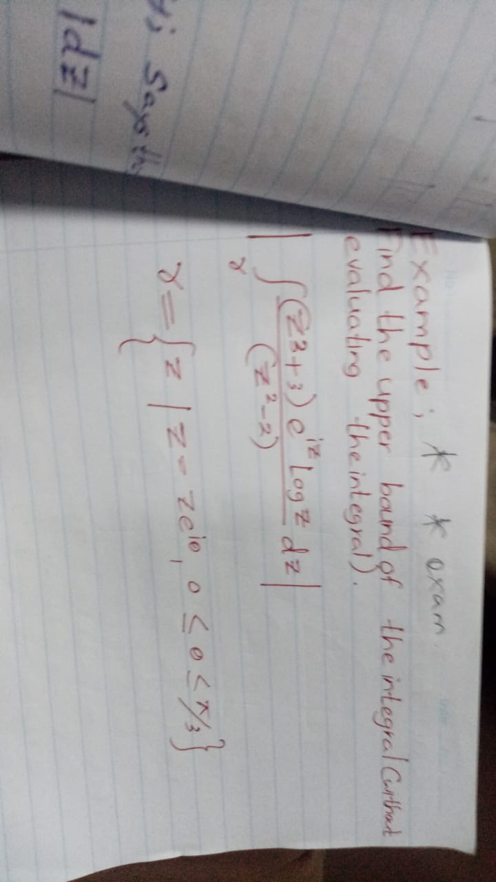 Solved Example; $ * exam ind the upper bound of the integral | Chegg.com