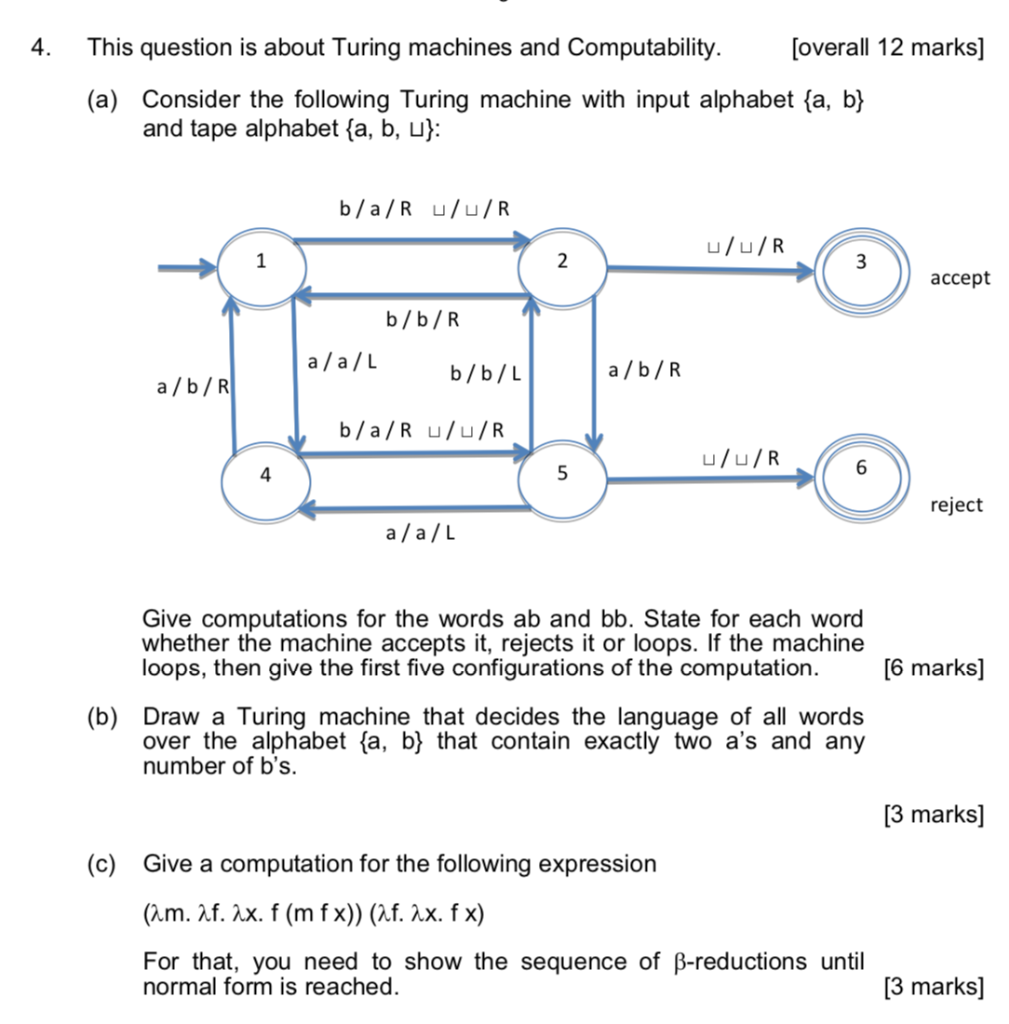 4. This question is about Turing machines and | Chegg.com