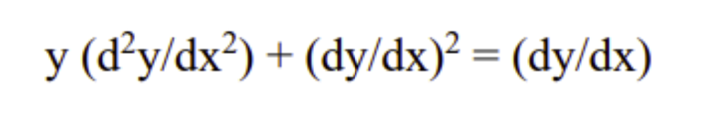 Solved y(d2y/dx2)+(dy/dx)2=(dy/dx) | Chegg.com