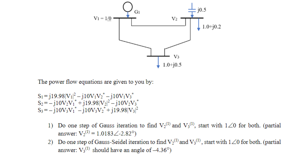 Solved The power flow equations are given to you by: | Chegg.com