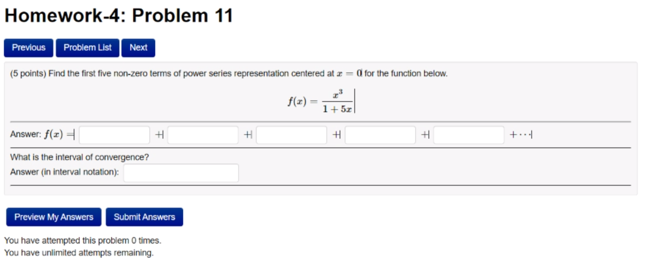 Solved Homework-4: Problem 11 Previous Problem List Next (5 | Chegg.com Solved Homework-4: Problem 11 Previous Problem List Next (5 | Chegg.com