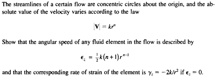 Solved The streamlines of a certain flow are concentric | Chegg.com
