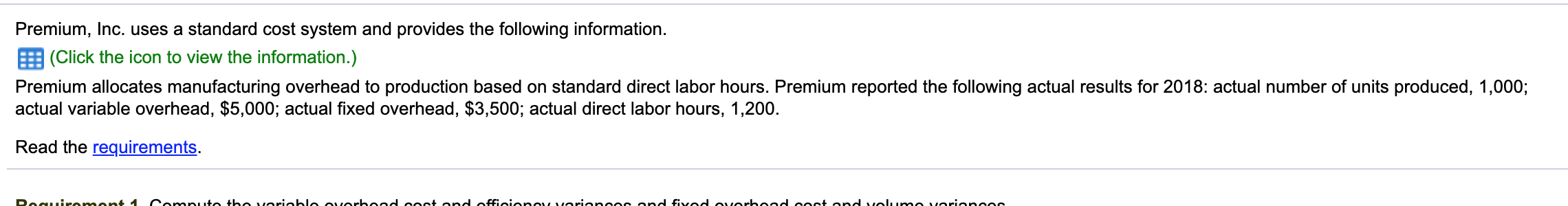 Solved Data Table $ $ Static budget variable overhead Static | Chegg.com