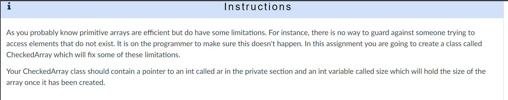 Solved Instructions As you probably know primitive arrays | Chegg.com