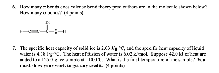 Solved 6. How many A bonds does valence bond theory predict | Chegg.com