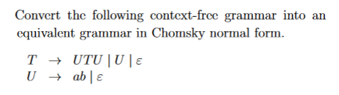 Solved Convert the following context-free grammar into an | Chegg.com