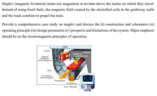 Solved Maglev (magnetic levitation) trains use magnetism to | Chegg.com