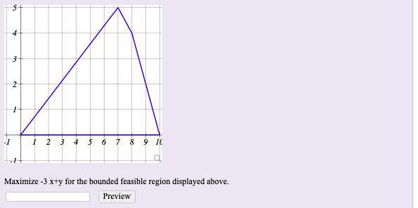 Solved 10 Maximize -3 xty for the bounded feasible region | Chegg.com