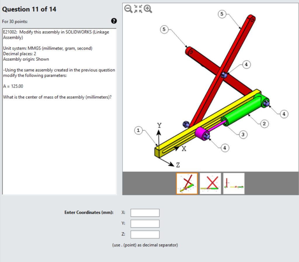 Solved E21001: Build this assembly in SOLIDWORKS (Linkage | Chegg.com