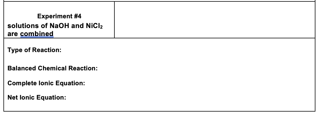 Solved \begin{tabular}{l} \begin{tabular}{l} Experiment \#4 | Chegg.com