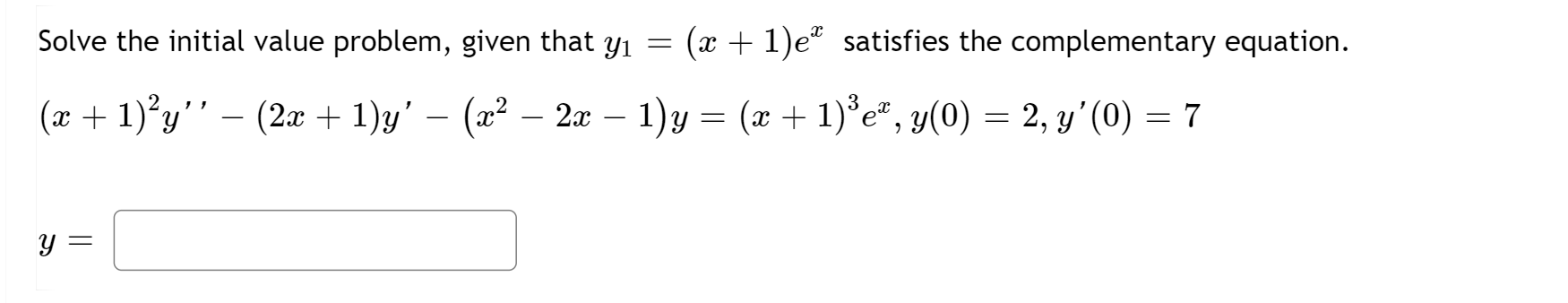Solve the initial value problem, given that | Chegg.com
