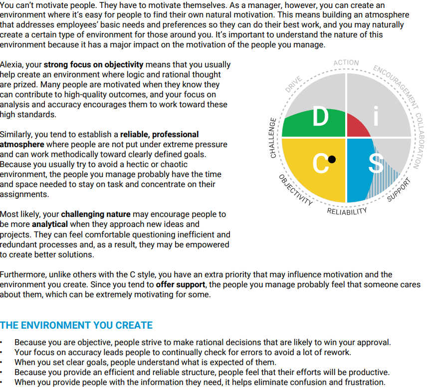 Instructions: Use your Everything DiSC Management | Chegg.com