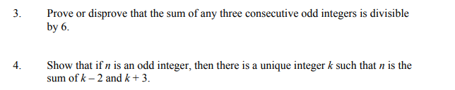 Solved 3. Prove or disprove that the sum of any three | Chegg.com