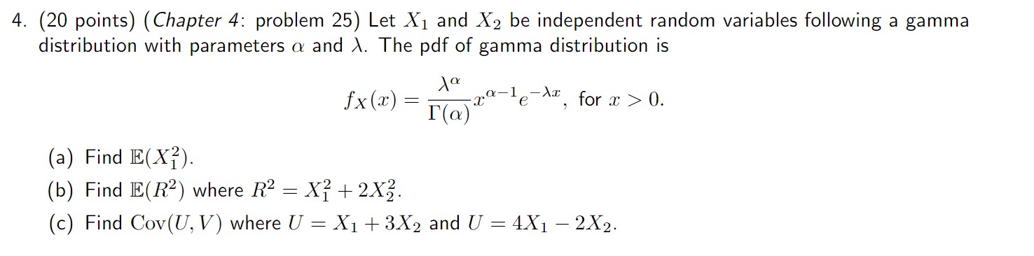 Solved (20 ﻿points) (Chapter 4: problem 25) ﻿Let x1 ﻿and x2 | Chegg.com
