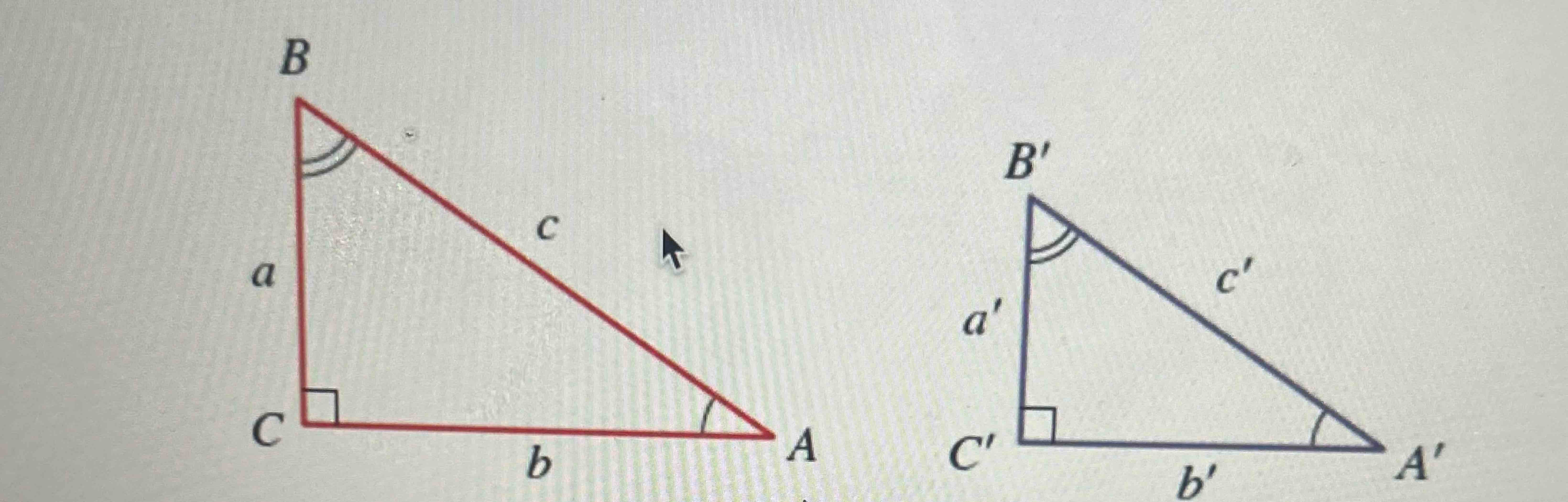 Solved Given two similar triangles, as shown in the figure | Chegg.com