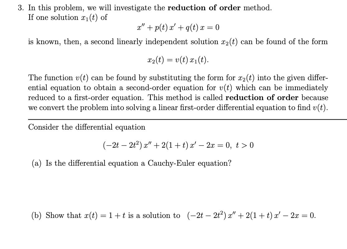 Solved 3. In this problem, we will investigate the reduction | Chegg.com