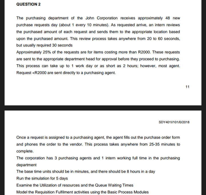 Solved QUESTION 2 The purchasing department of the John | Chegg.com