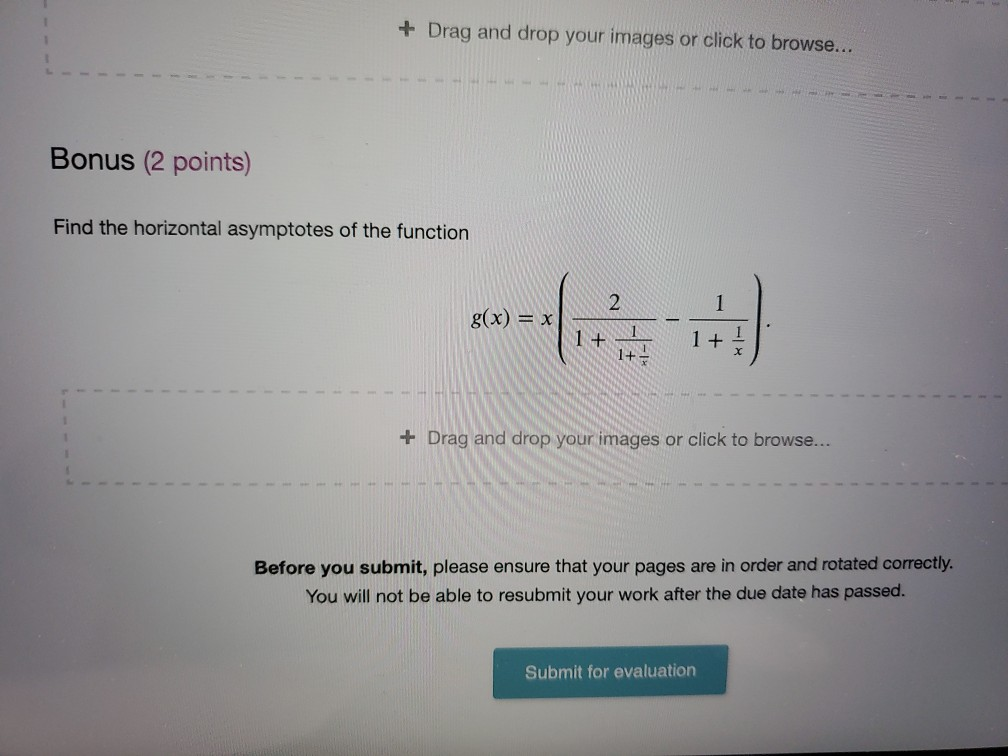 Solved + Drag and drop your images or click to browse... | Chegg.com