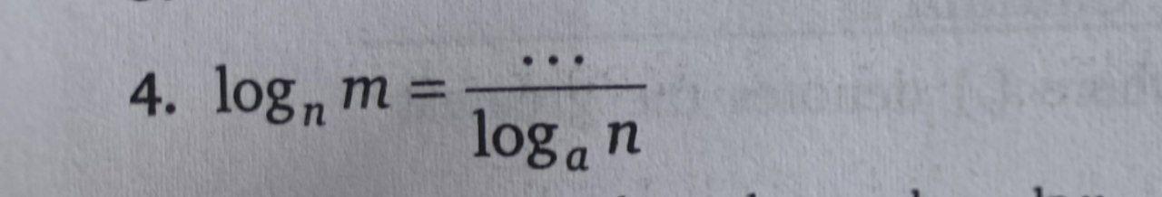Solved 4. logn m = loga n | Chegg.com