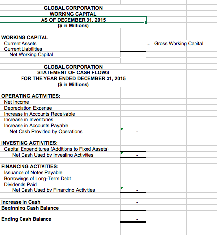 Solved required to fill out the Cash Flow Template worksheet | Chegg.com