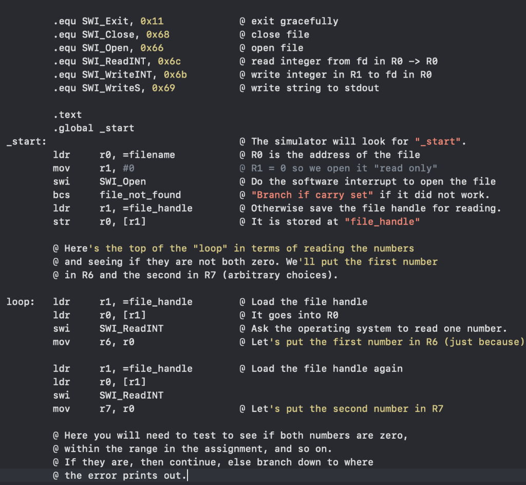 You are to write a program in ARM Assembly Language | Chegg.com