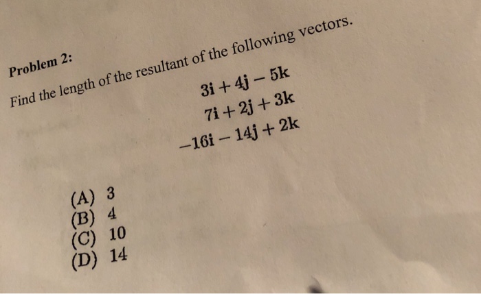 Solved Problem 2: Find the length of the resultant of the | Chegg.com