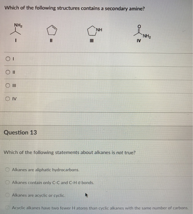 Solved Which of the following structures contains a | Chegg.com