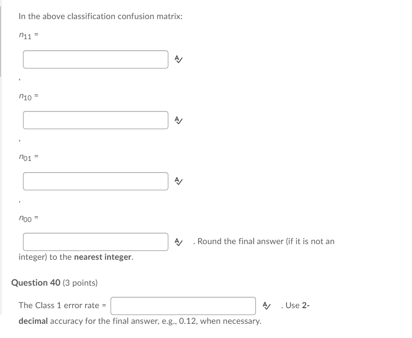 Solved [Chapter 9) Classification Confusion Matrix The table | Chegg.com