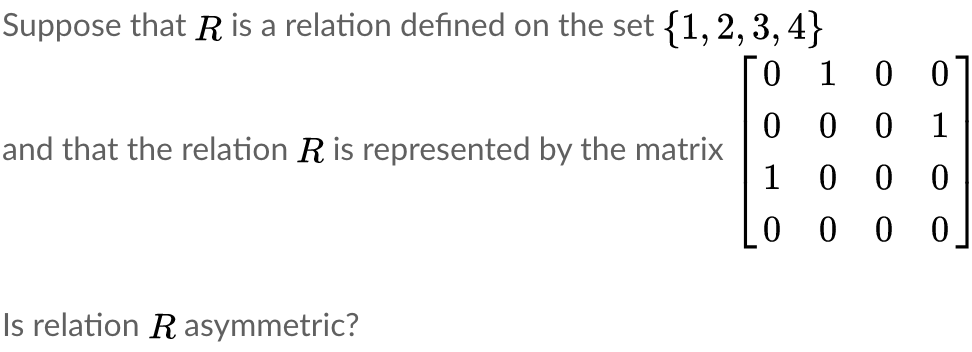 Solved Suppose that R is a relation defined on the set | Chegg.com