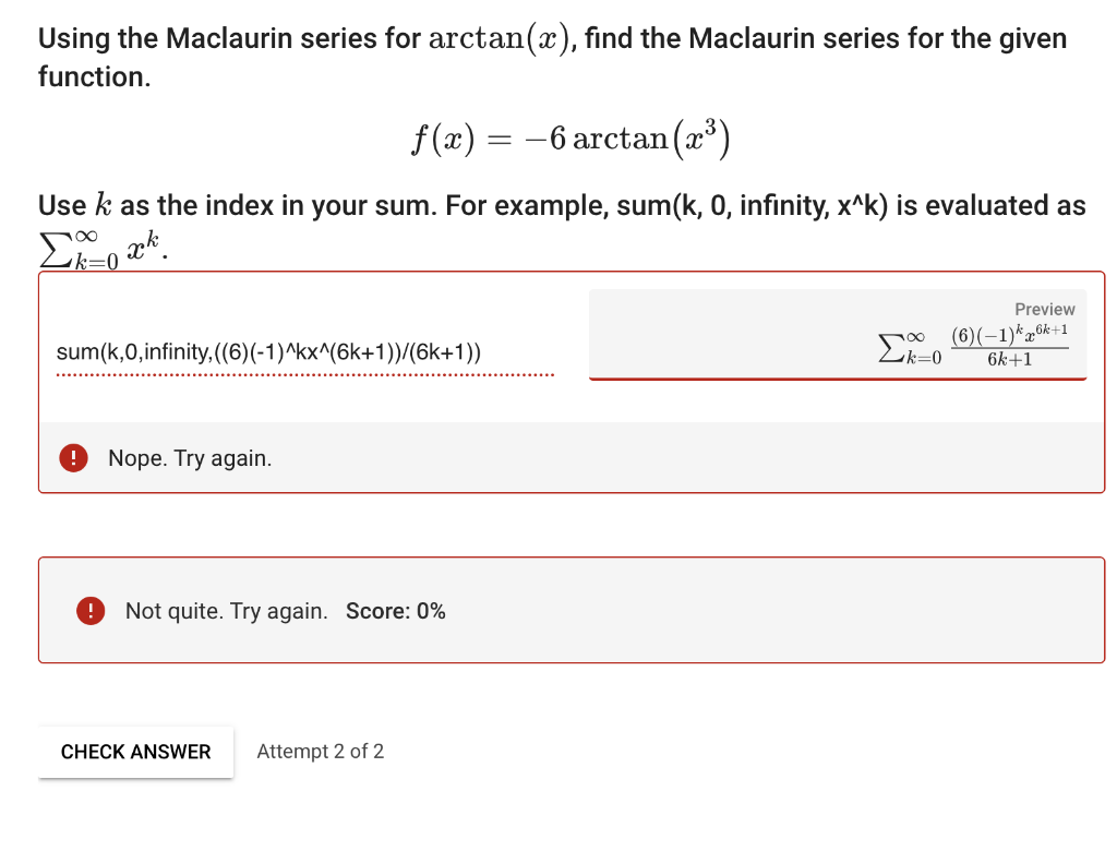 Solved Using the Maclaurin series for arctan(x), find the | Chegg.com