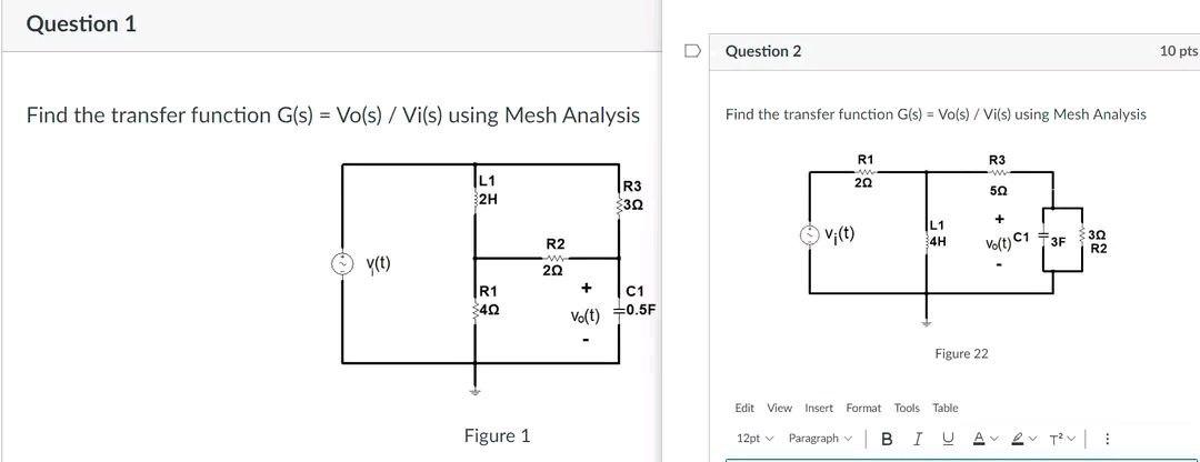 Solved Find the transfer function G(s)=Vo(s)/Vi(s) using | Chegg.com